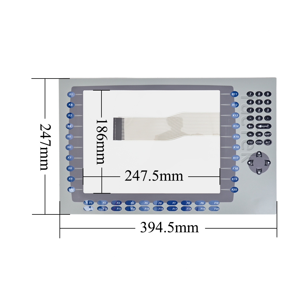 Membrane Keypad for 2711P-B12C4D6 2711P-B12C4D8 Replacement - Touch ...
